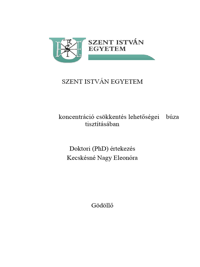 Kecskesne Nagy Eleonora Ertekezes | PDF