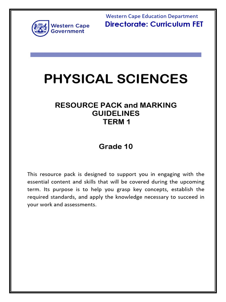 Grade 10 Physical Science Term 1 Guide | PDF | Waves | Electric Charge