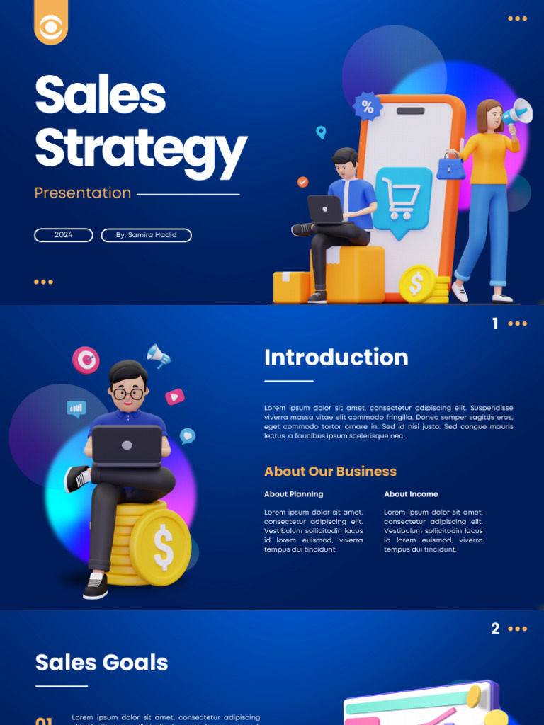 White Blue Gradient Modern Sales Strategy Presentation | PDF