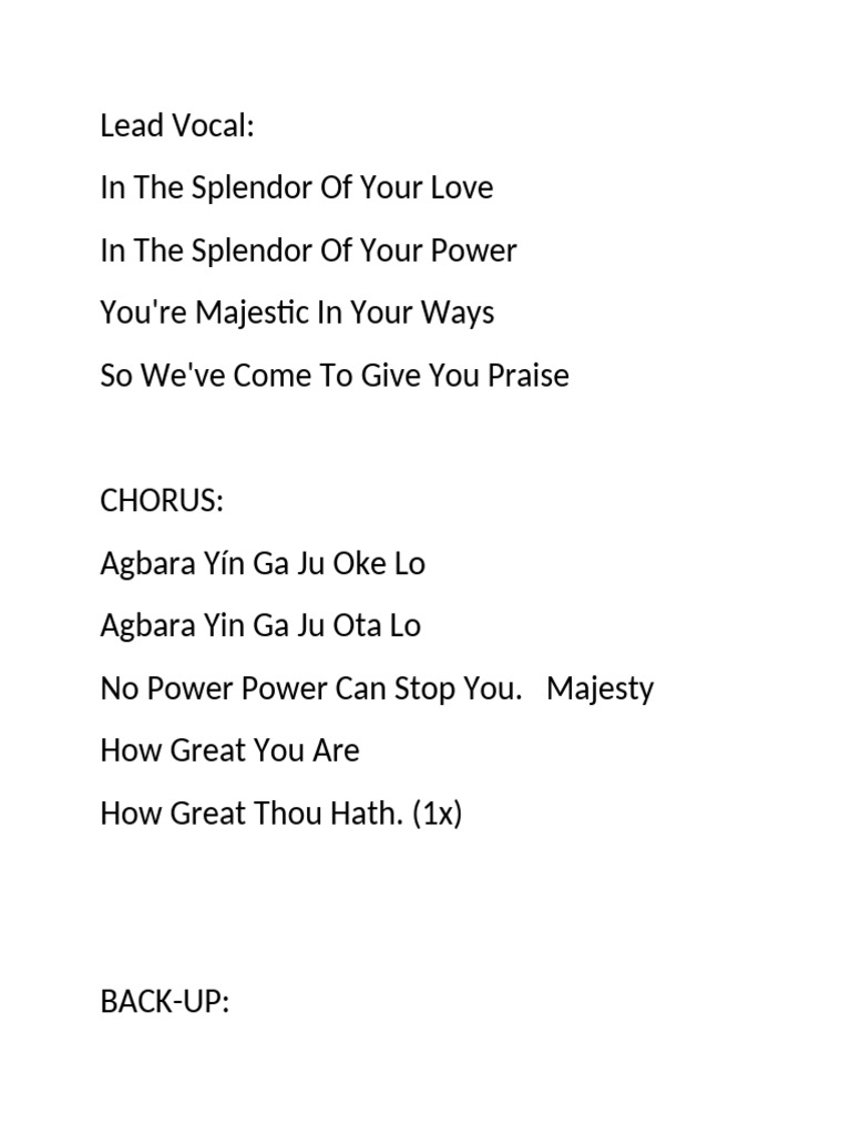 Choir Lyrics-WPS Office | PDF