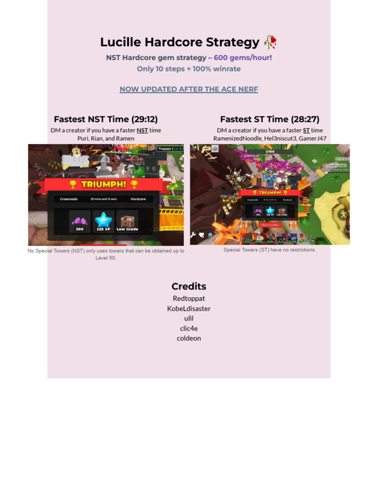 Lucille Hardcore Strategy Guide 2025 | PDF