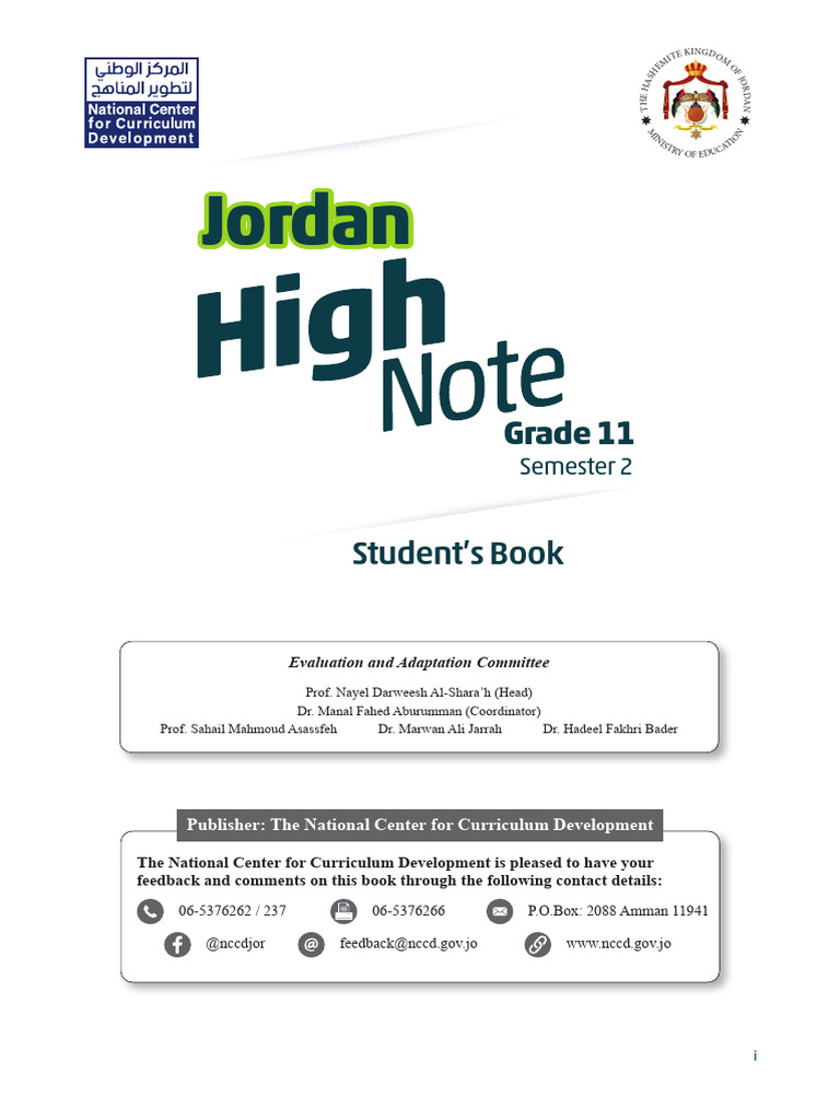 Jordan High Note G11 S2 Student's Book Final Print Updated | PDF | Verb ...