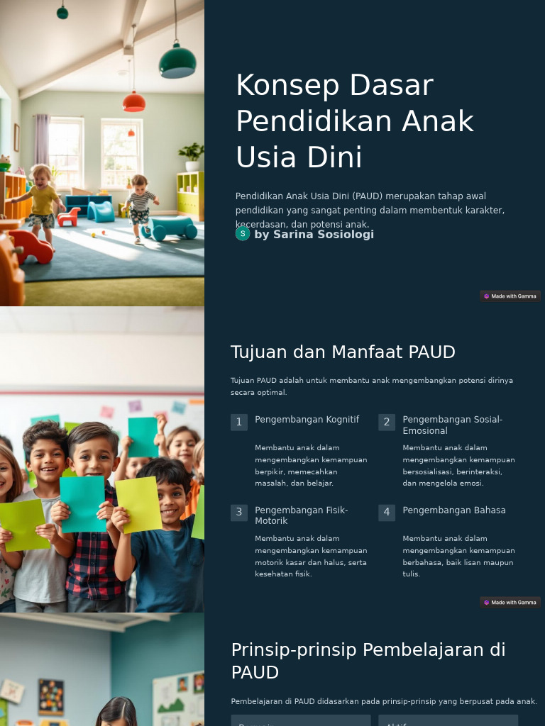 Konsep Dasar Pendidikan Anak Usia Dini | PDF