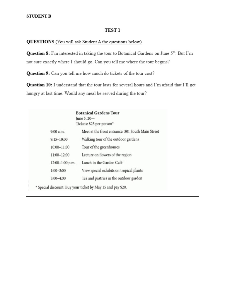 Speaking Q8-10 (Student B) | PDF