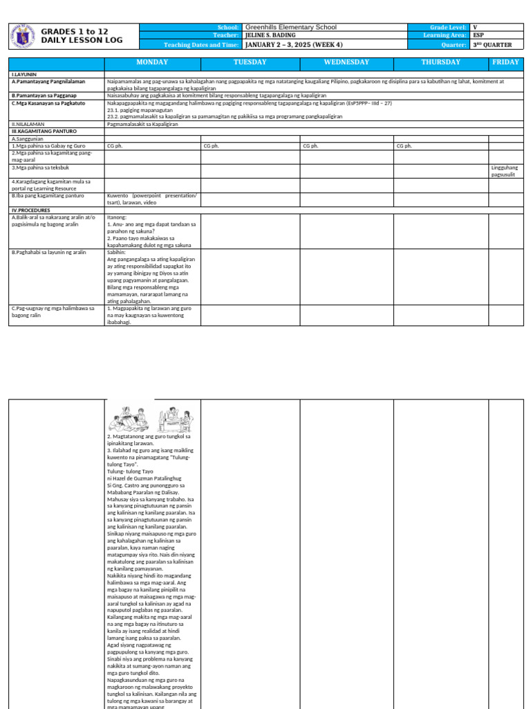 DLL_ESP 5_Q3_W4 | PDF
