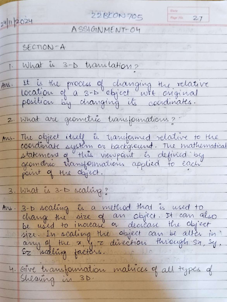 CG Assignment 4 - Compressed | PDF