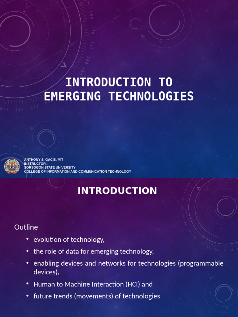 1 Introduction To Emerging Technology | PDF | Human–Computer ...