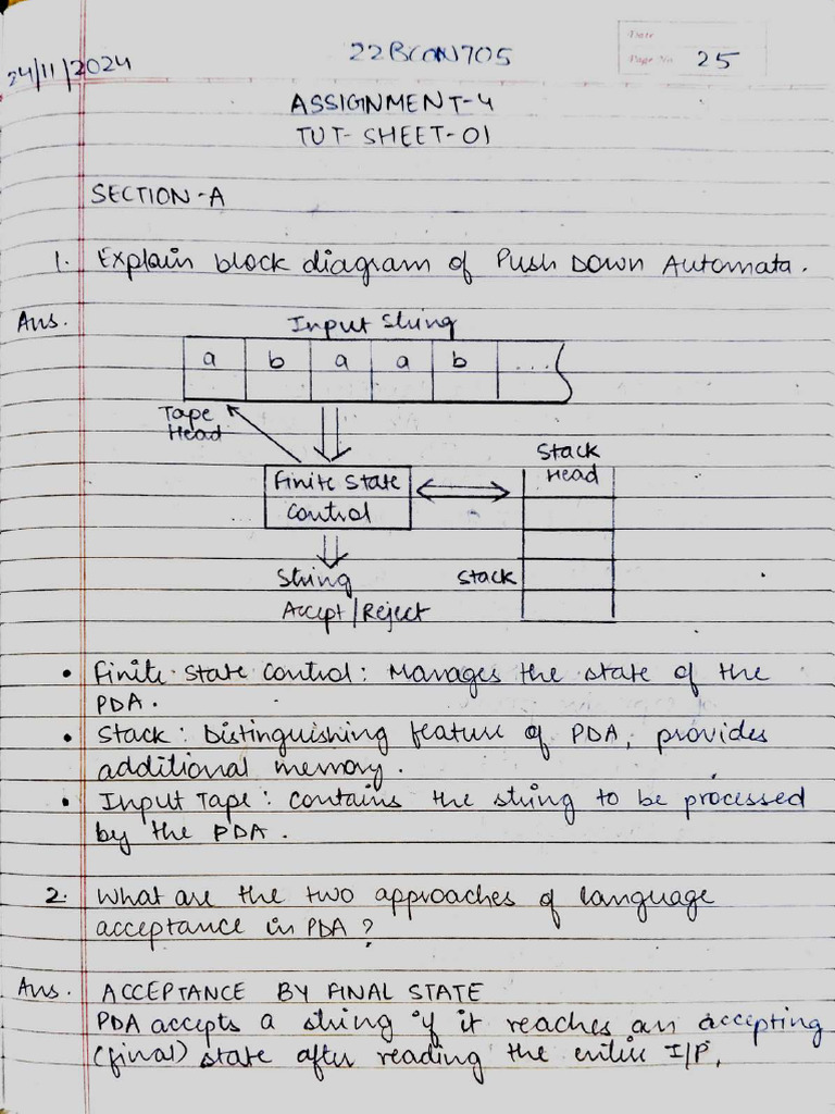 FLAT Assignment 4 - Compressed | PDF | Models Of Computation | Formal Methods