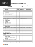 Safety Harness Checklist | PDF | Equipment | Manufactured Goods