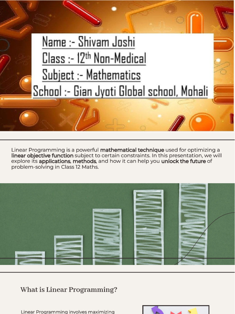 Slidesgo Unlocking The Future Mastering Linear Programming in Class 12 Maths 20241120153320YChM ...