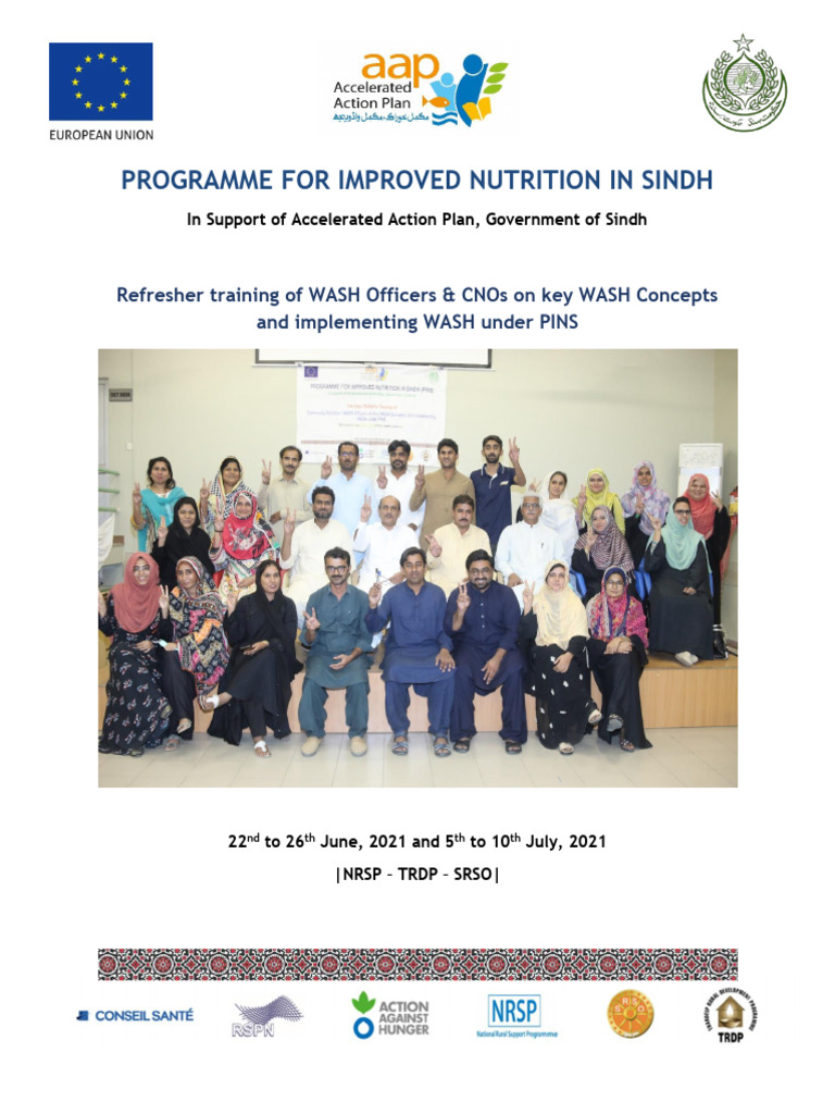 Consolidated Report WASH Refresher Training 10082021 | PDF | Sanitation ...