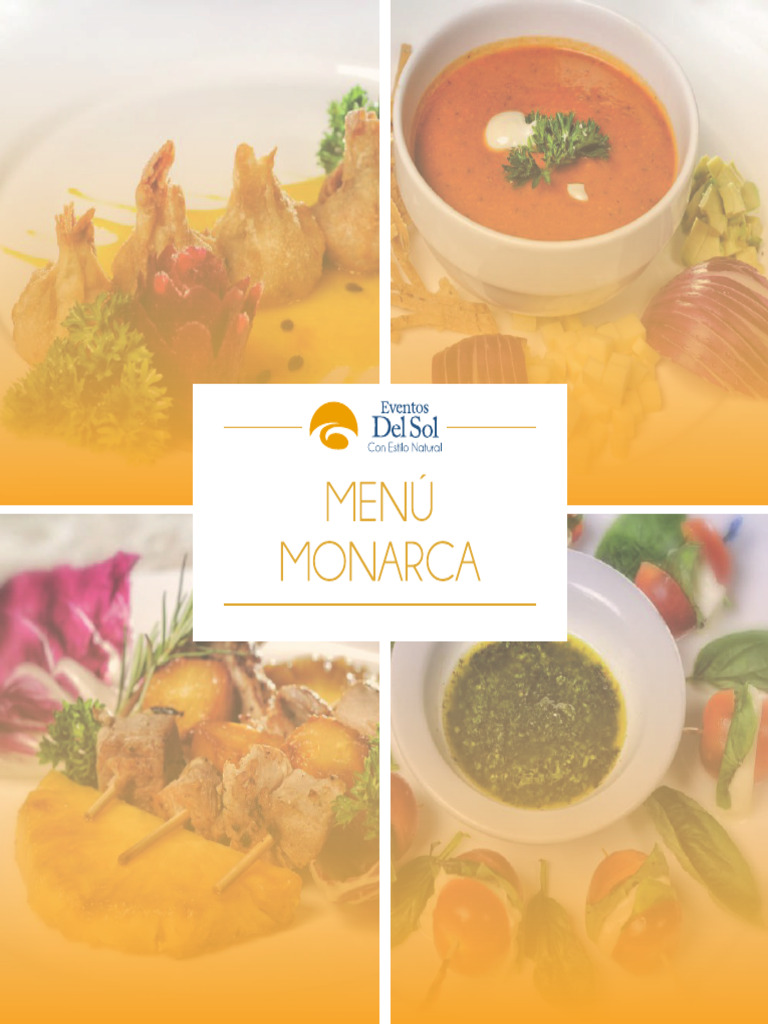 Menu Monarca 2021 EVENTOS DEL SOL | PDF