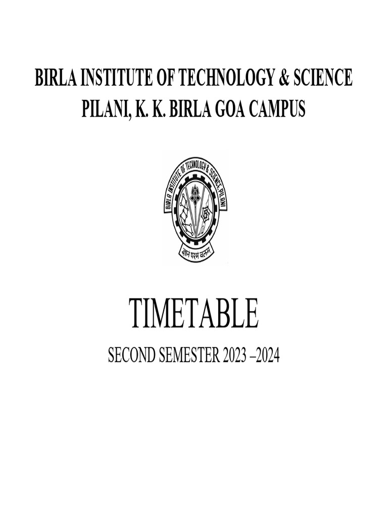 Time Table Sem 2 23-24-10 March 24 | PDF