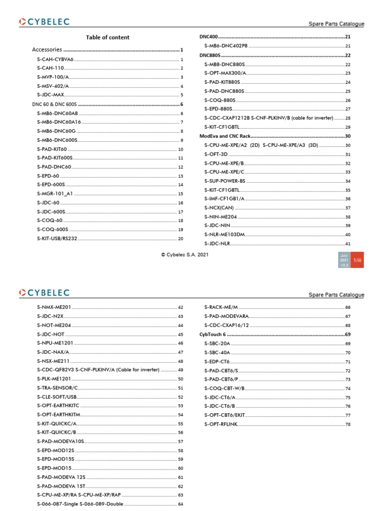 S Pare Parts Catalogue V2.2 | PDF | Computer Architecture | Electronics