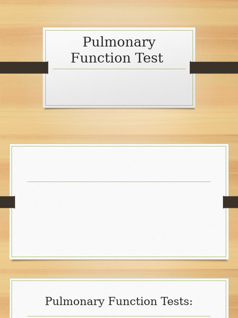 Overview of Pulmonary Function Tests | PDF