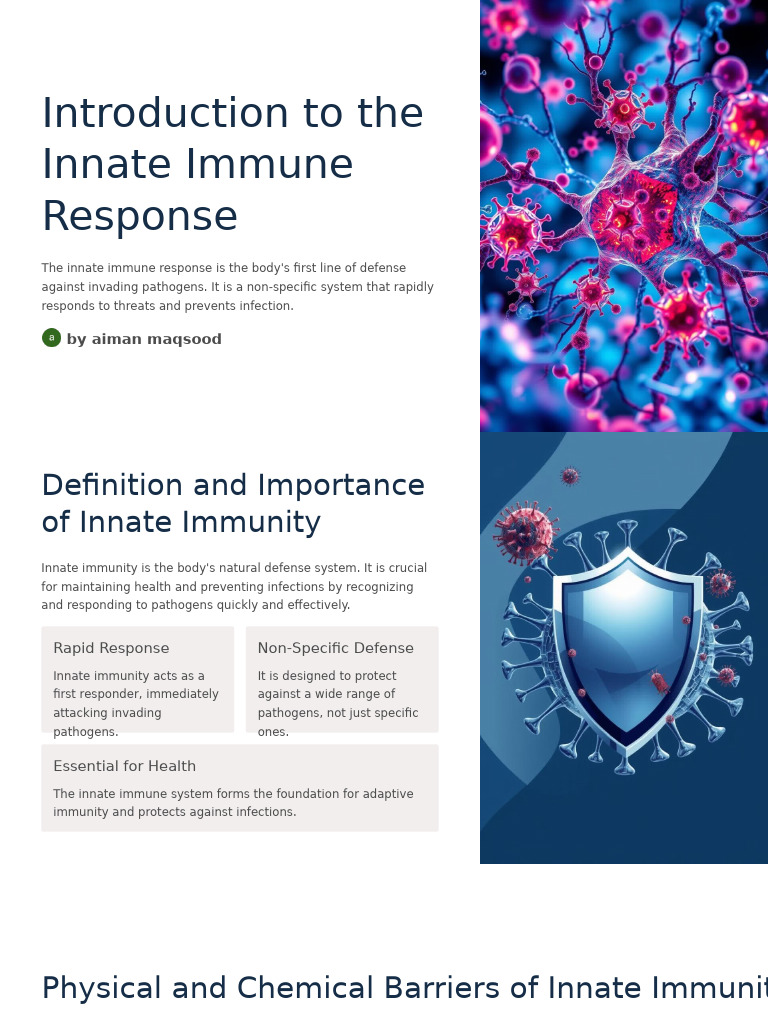 Introduction To The Innate Immune Response | PDF | Innate Immune System ...