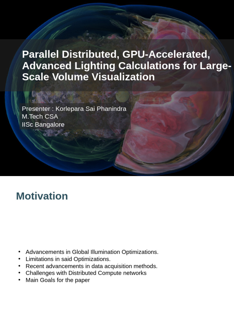 Parallel Distributed Gpu Accelerated Advanced Lighting Calculations Pdf Rendering