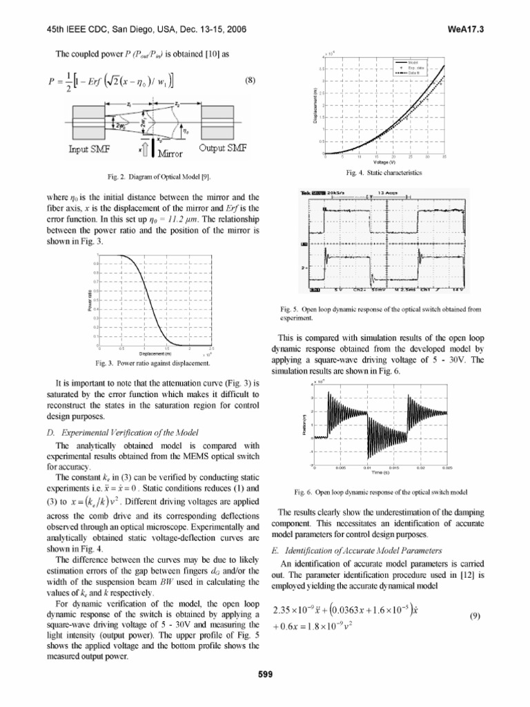 Nonlinear Control of A MEMS Optical Switch - Part3 | PDF ...