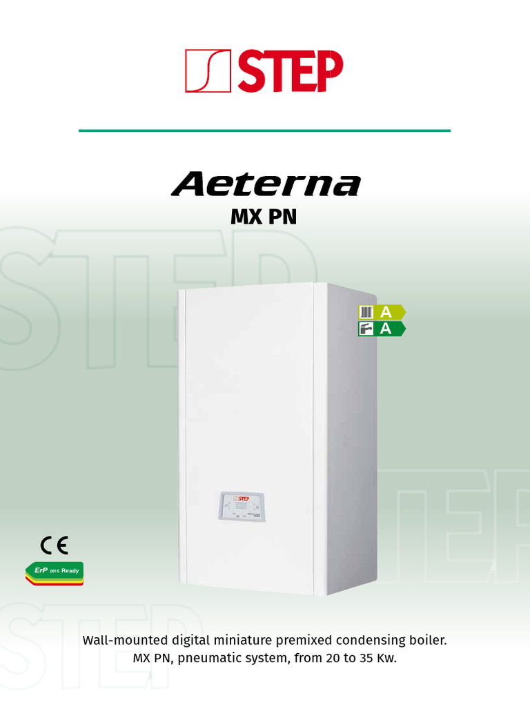 Cat. STEP Aeterna MX Rev 0 03-19 EN d3 | PDF | Boiler | Water Heating