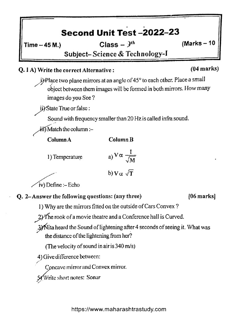 mh-board-class-9-ut2-science-and-technology-1-261123-2023 | PDF