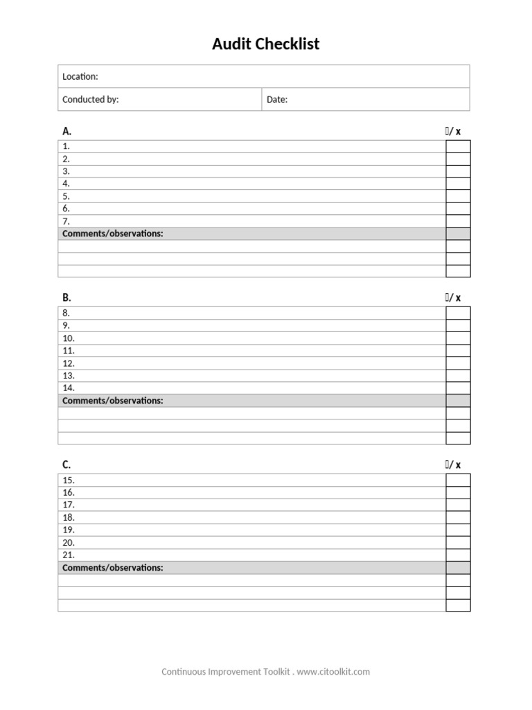 Audit Checklist1 | PDF