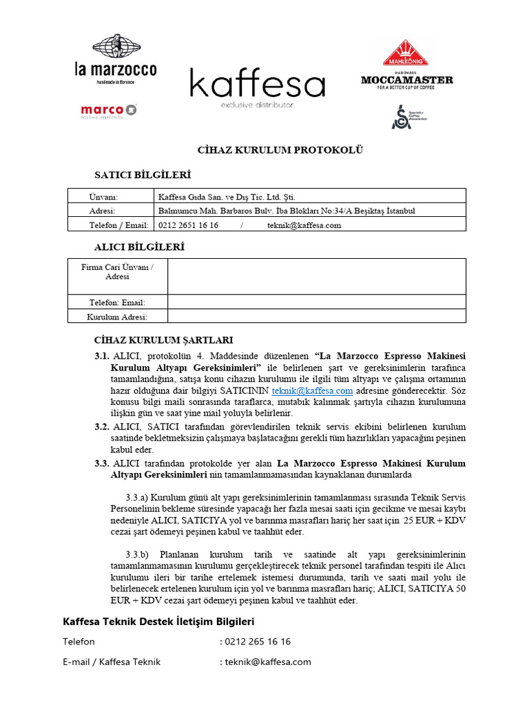 Kurulum Protokolu 2024 380V | PDF