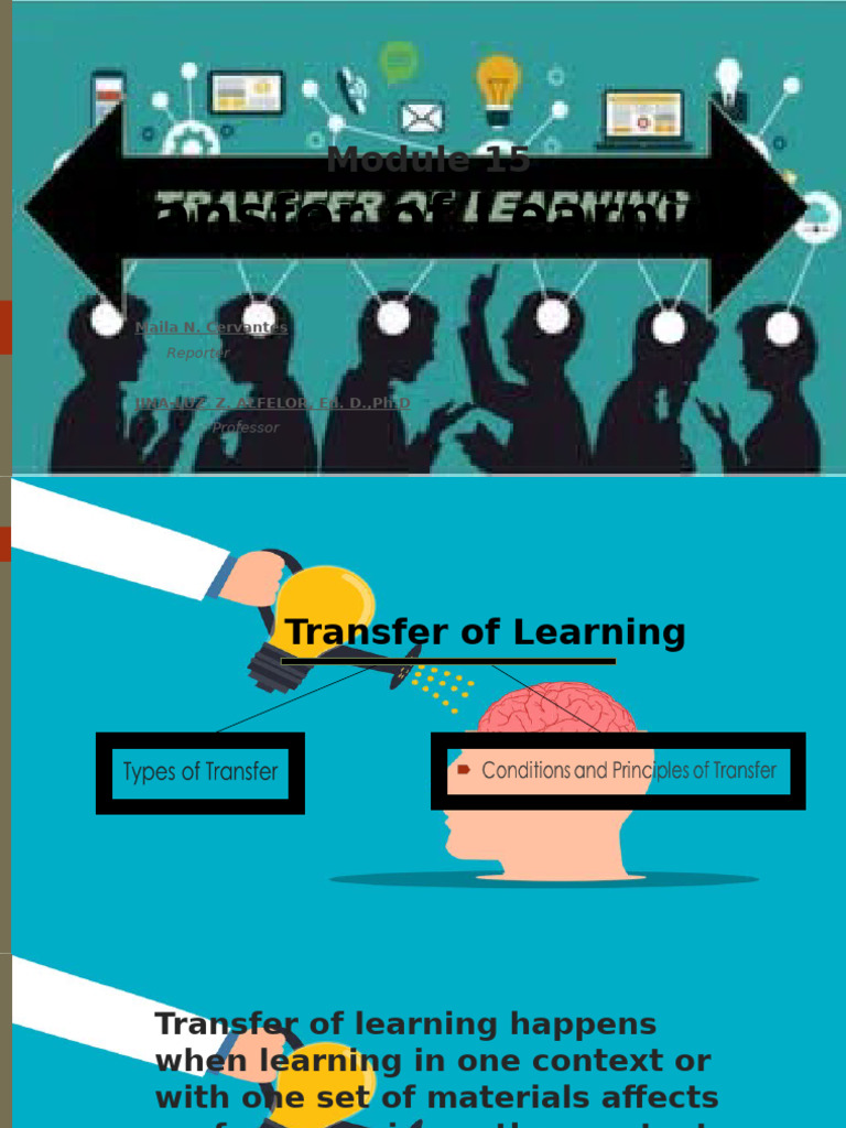 Transfer of Learning | PDF | Learning | Cognition