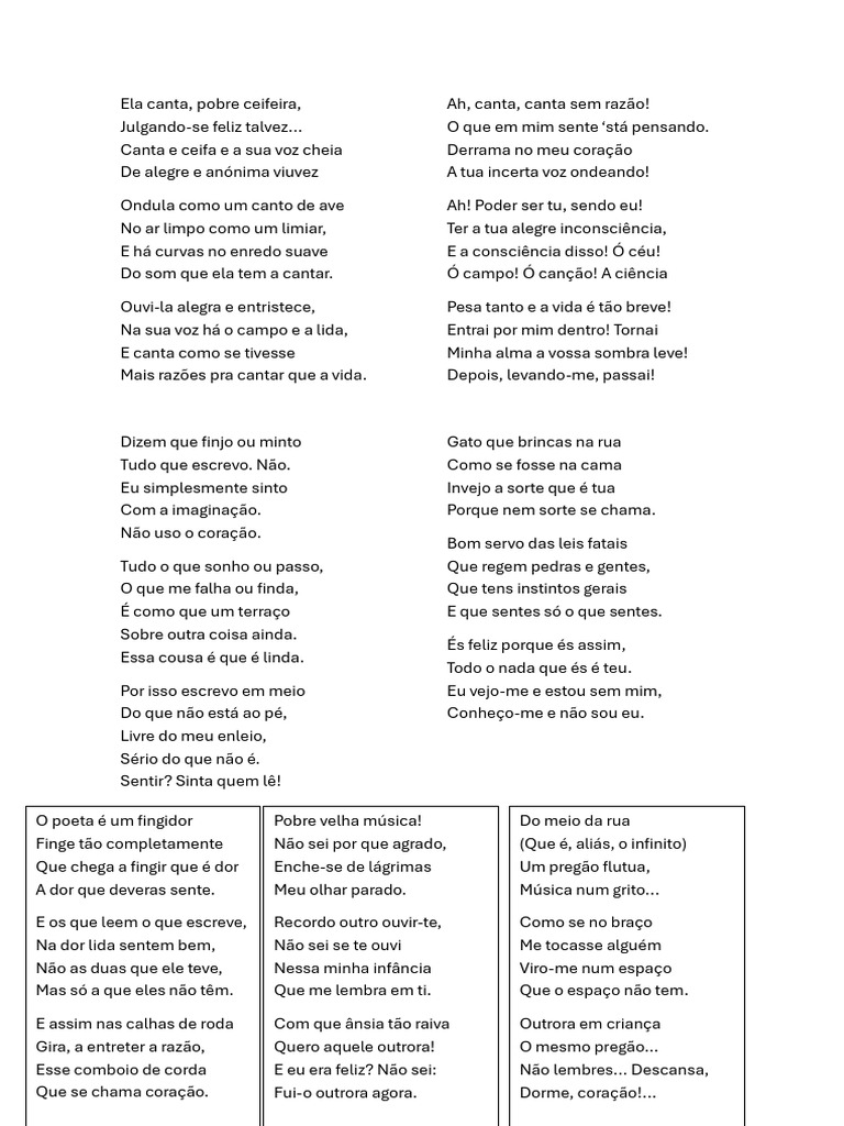 Poemas Fernando Pessoa | PDF