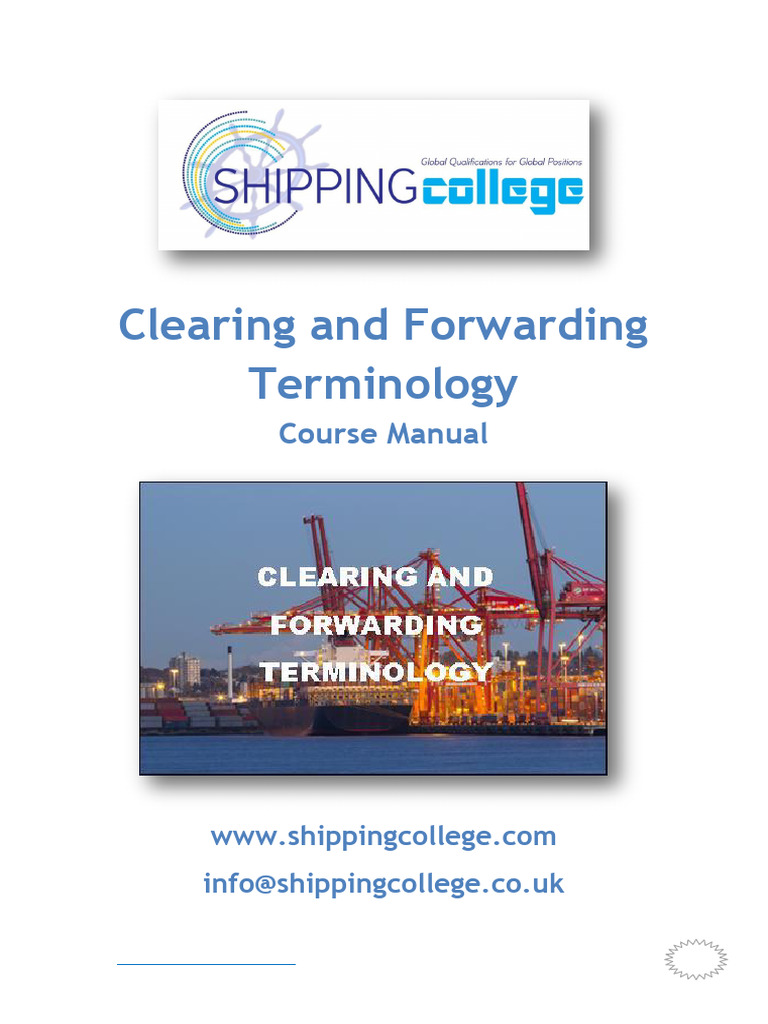 Clearing & Forwarding Terms Guide | PDF | Cargo | Containerization