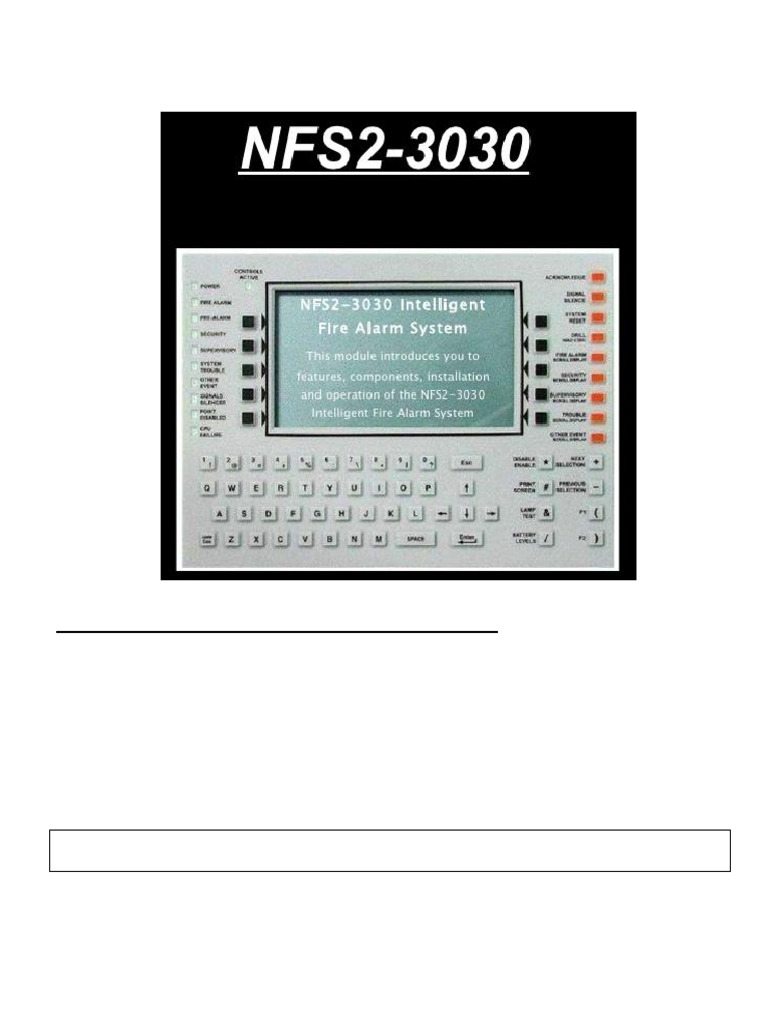 Instructivo Central de Inncendios Notifier 3030 | PDF