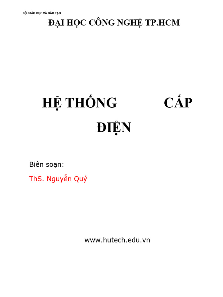 Giao Trinh Cung Cap Dien Hutech | PDF