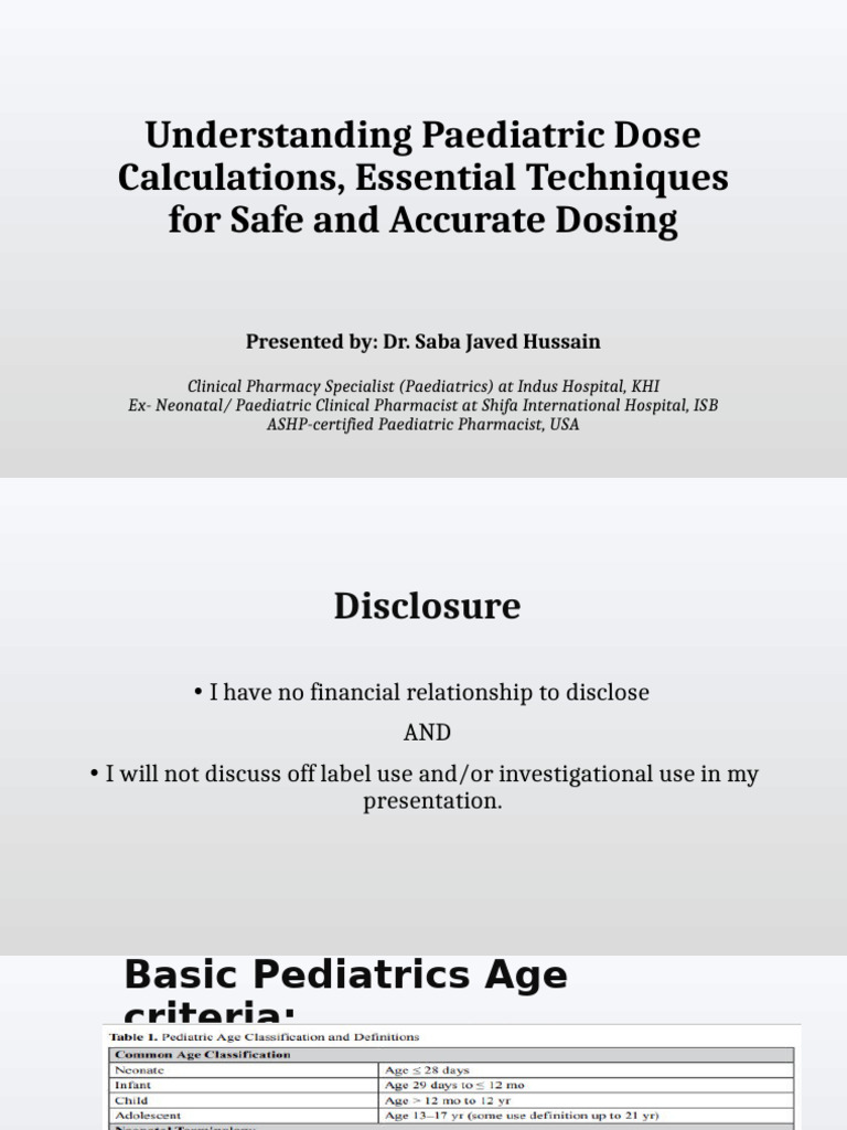 Pediatric Dosing Calculations | PDF | Pediatrics | Medical Error