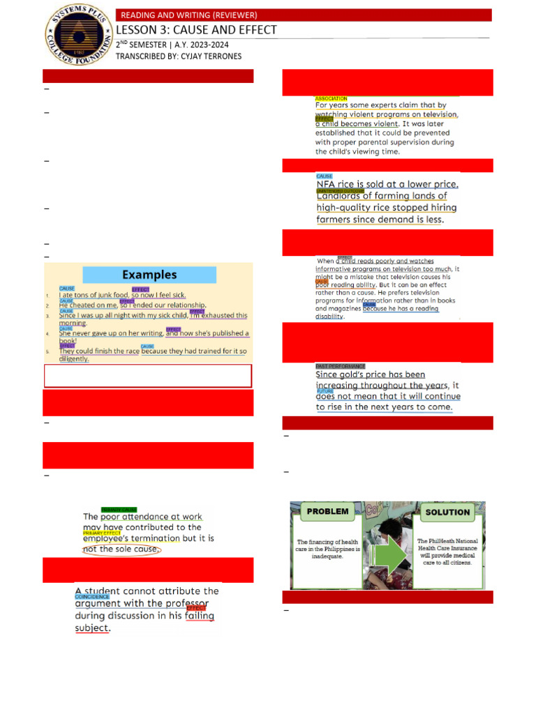 Cause and Effect | PDF | Causality | Reason