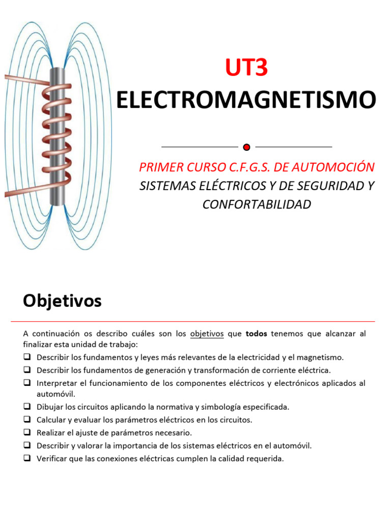 UT3 - Electromagnetismo TRIS | PDF | Inductor | Magnetismo