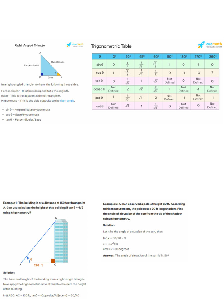Trignometry 1 | PDF