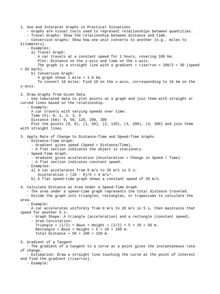 Graphs_in_Practical_Situations | PDF | Speed | Area