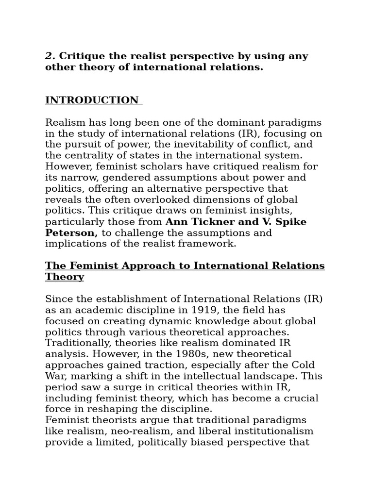 IR GROUP | PDF | International Relations | Feminism