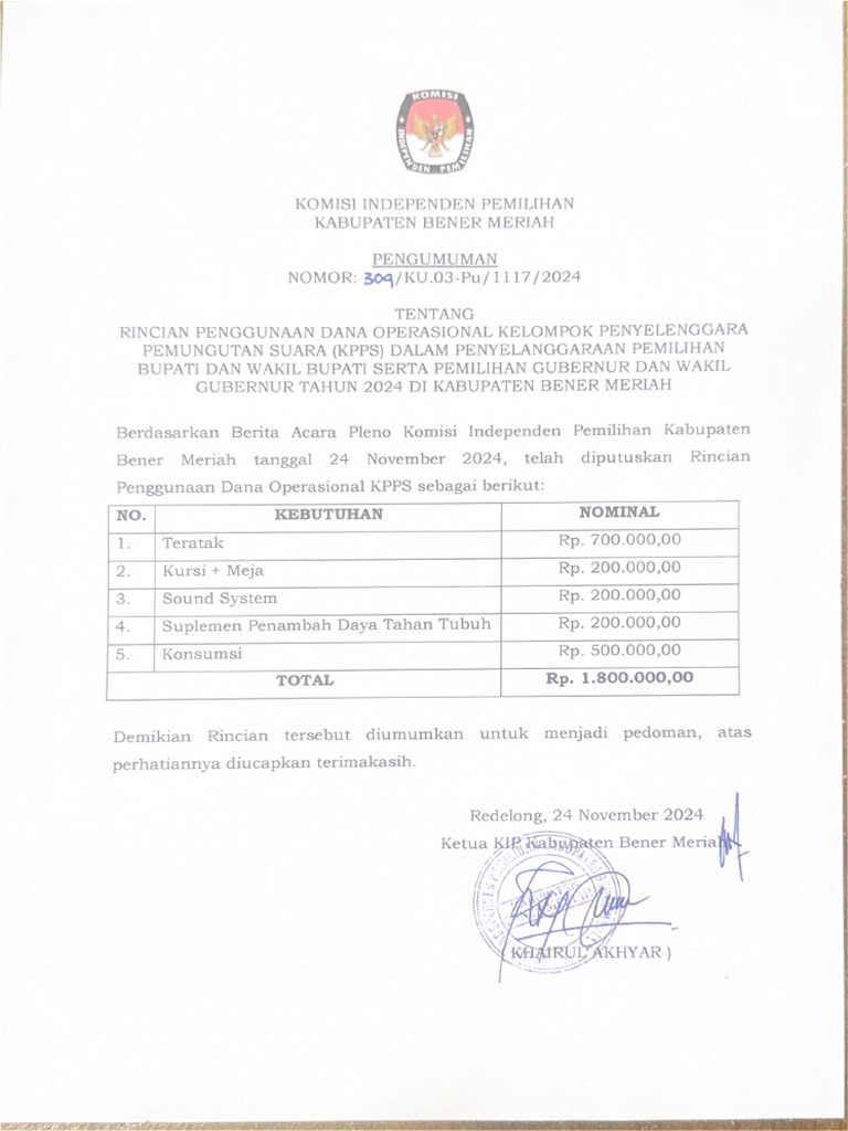2024Pu-BM304_Rincian Operasional KPPS (1) | PDF