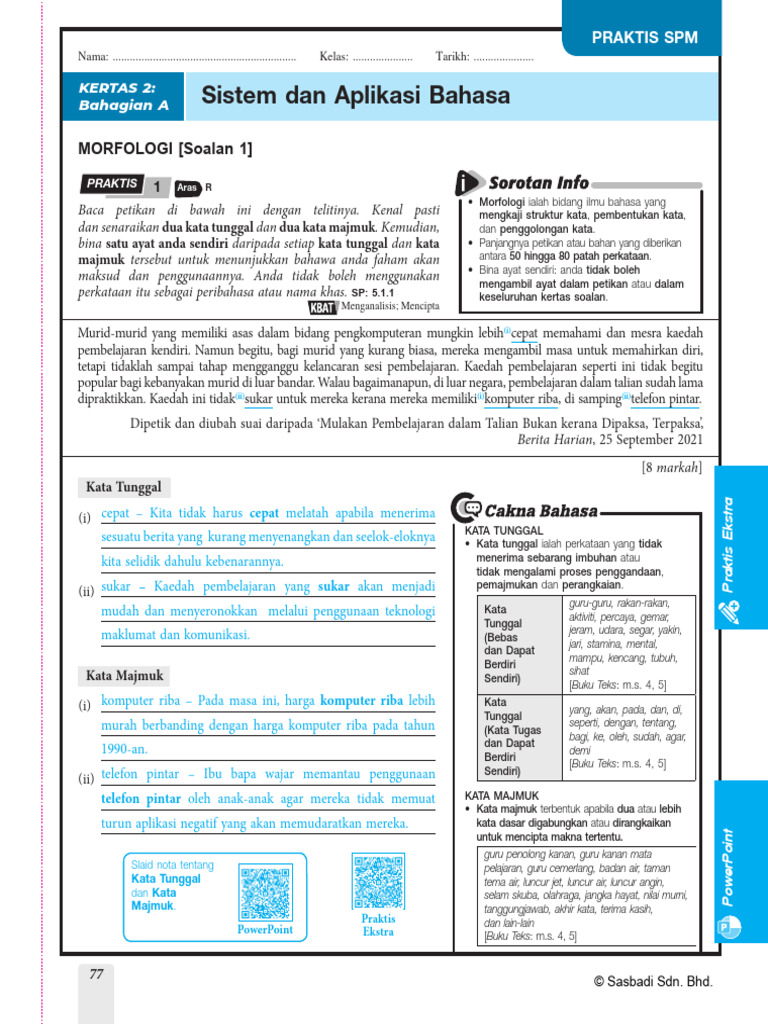 Bahasa Melayu Tingkatan 4 | PDF