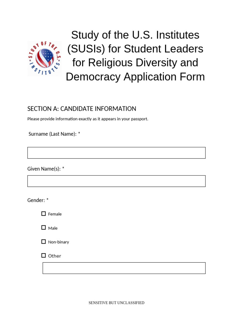 SUSI 2023 Applicaion Form 3 | PDF | Disability