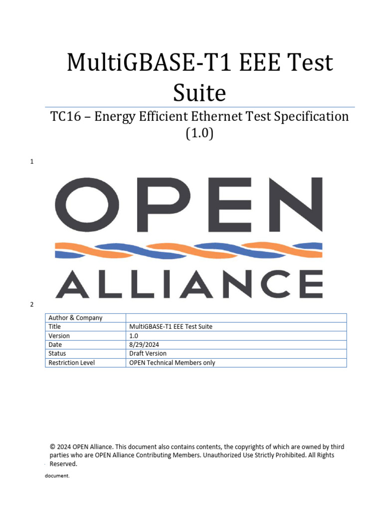 OPEN_MultiGBASET1_EEE_Test-Suite__d1p0_29Aug2024 | PDF | Computing ...