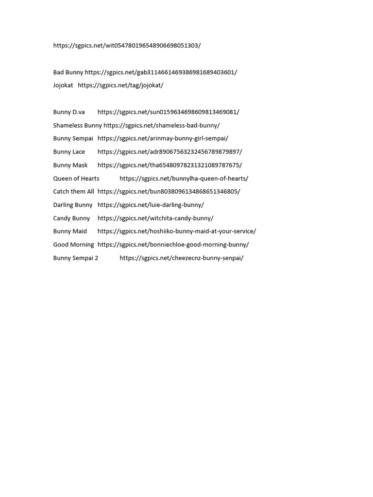 Bunny References | PDF