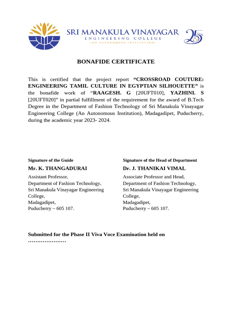 2.bonafide Certificate | PDF