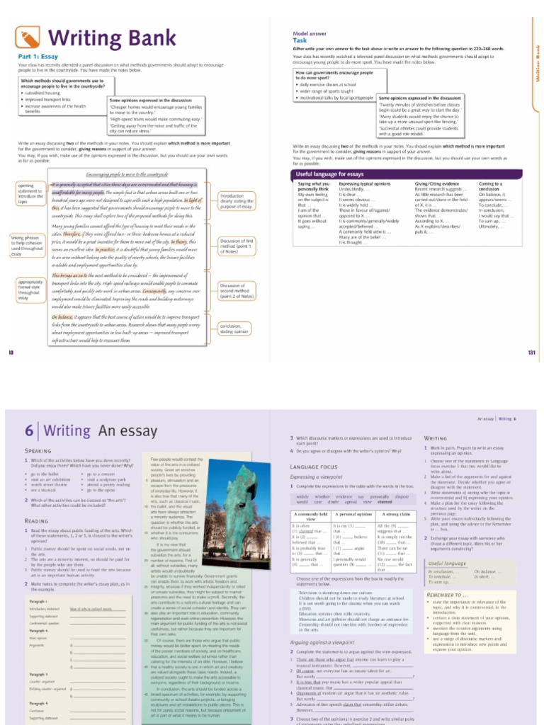 Writing An Essay CAE C1 and Regular C1 | PDF