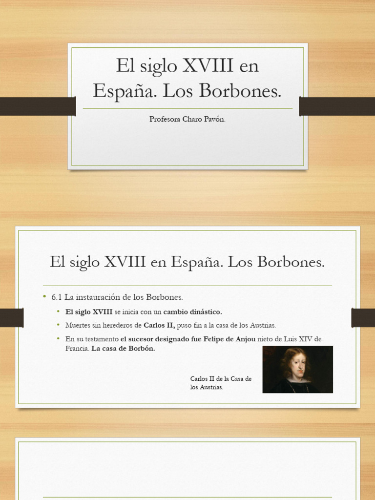 El Siglo XVIII en España. Los Borbones. | PDF | Imperio español | Casa ...