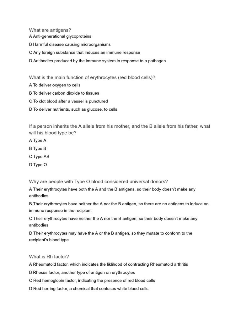 Why Do Blood Types Matter? | PDF