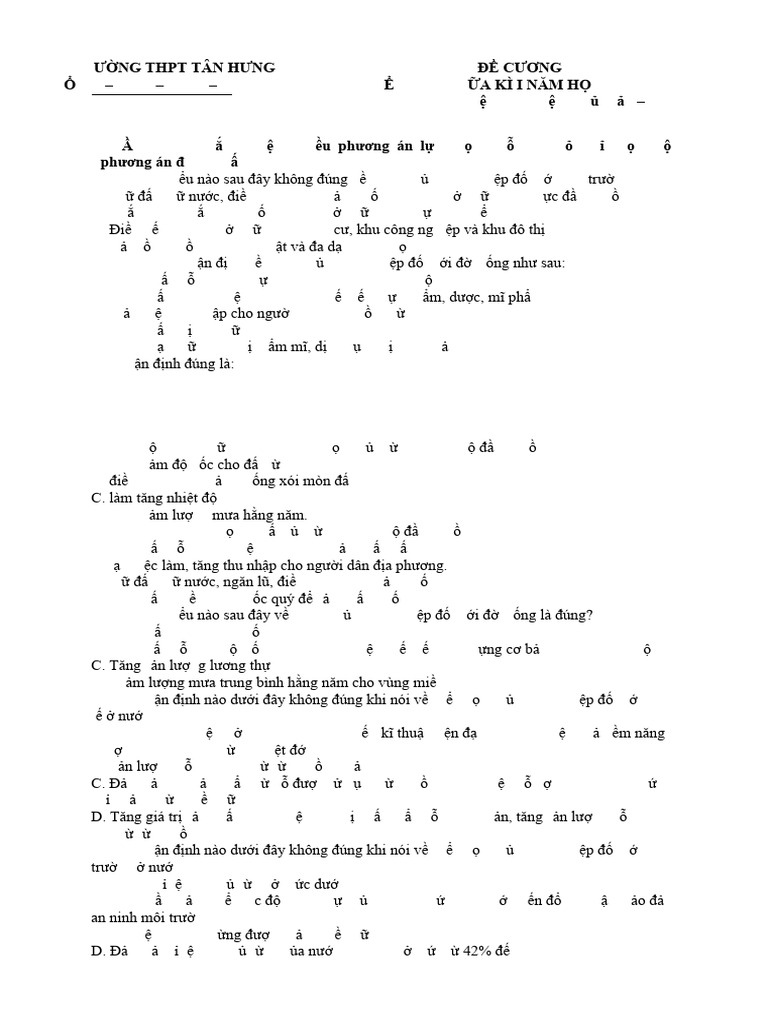 ĐỀ CƯƠNG KTGKI CN12 2 | PDF