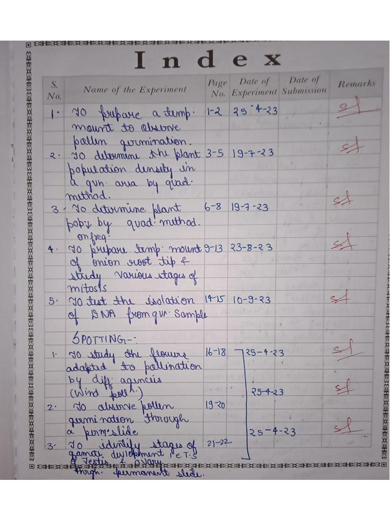 Biology Practicals Class | PDF