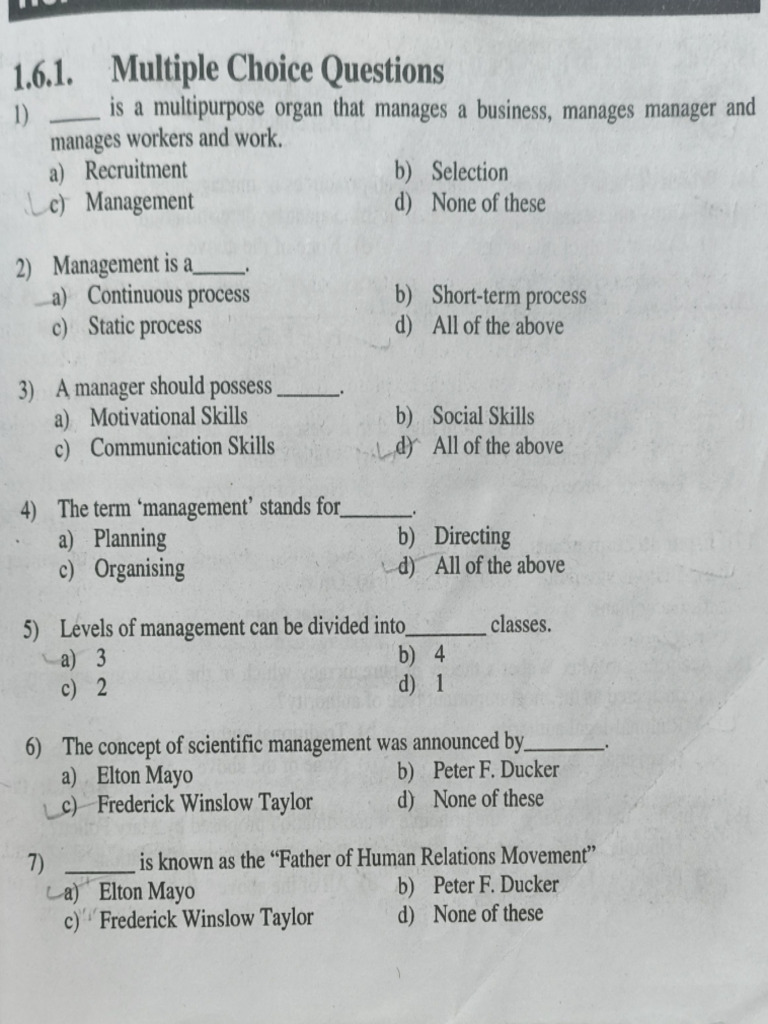 Principal of Management BBA 1st Year | PDF