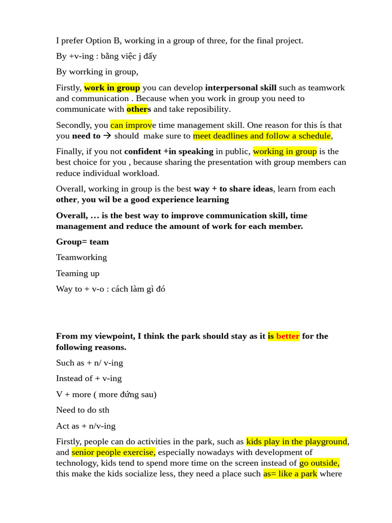 Writing Correction Pdf